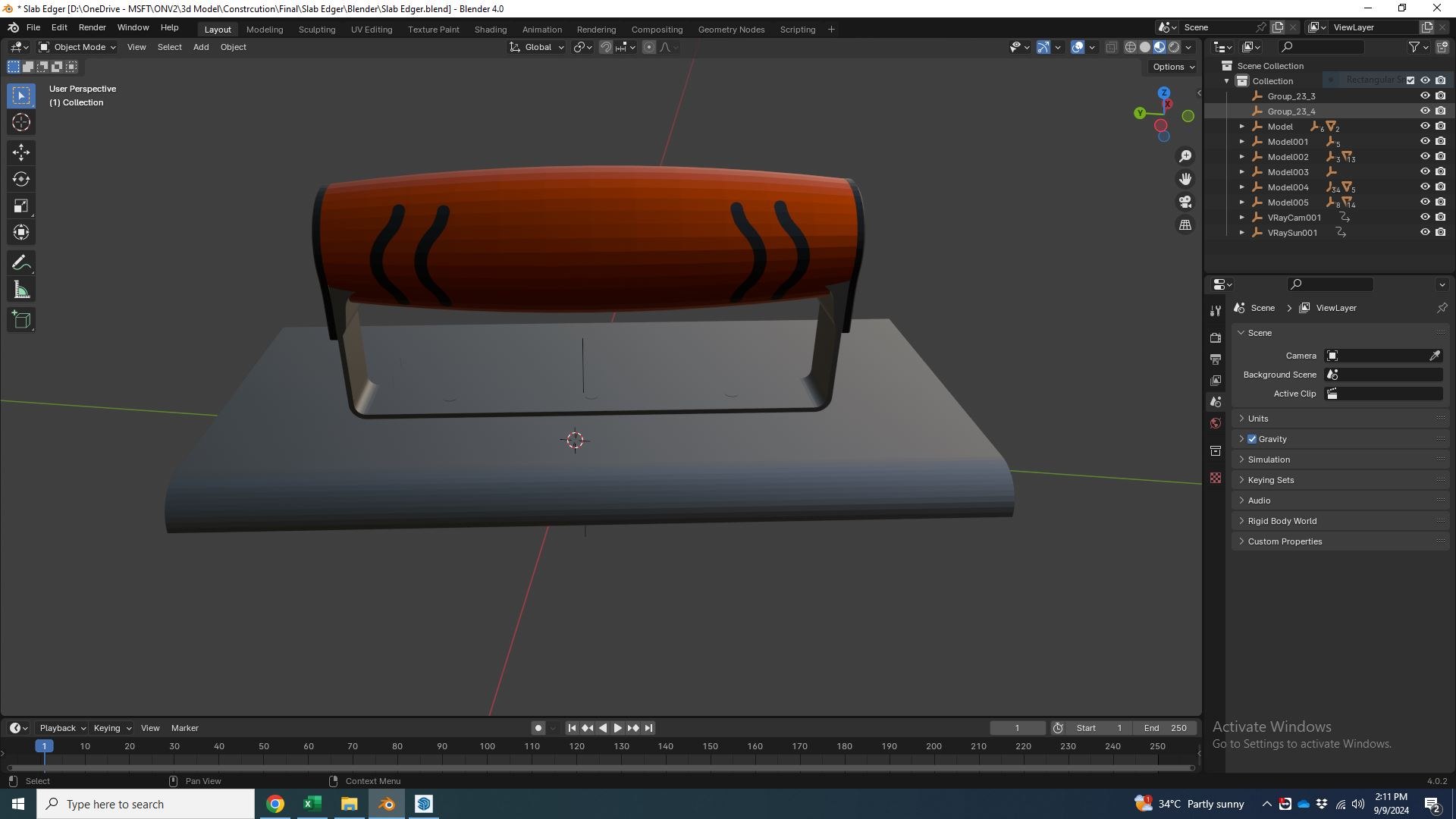 Slab Edger 3D Model - TurboSquid 2278855