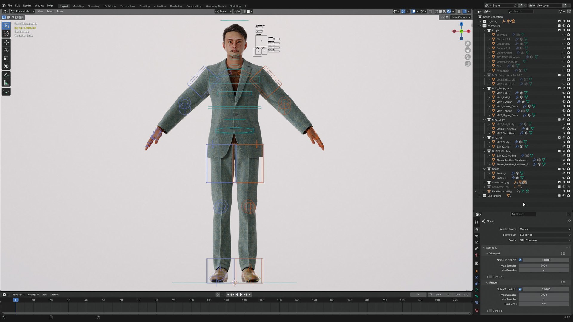Rigged Modular Character - Asian Man 3D Model - MY2 - Blender UE5 C4D ...