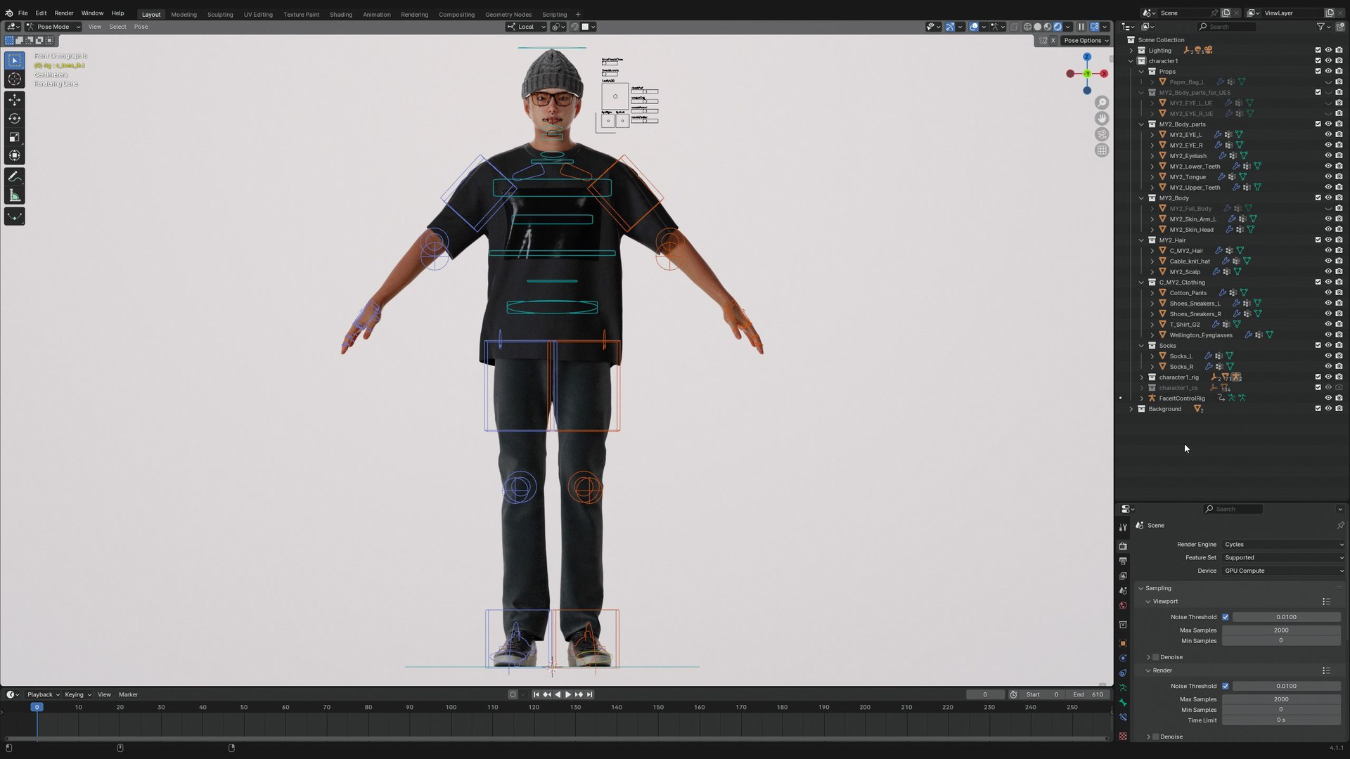 Rigged Modular Character - Asian Man 3D Model - MY2 - Blender UE5 C4D ...