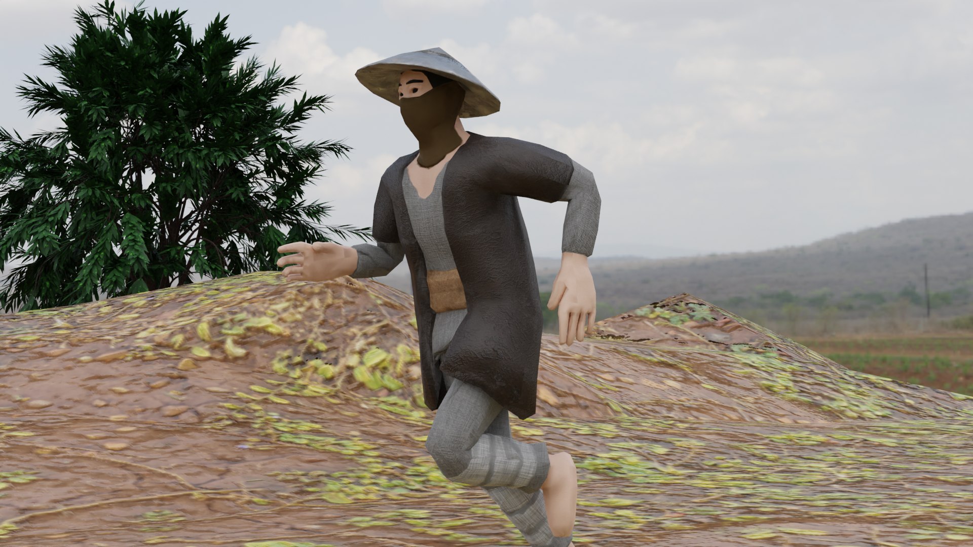 Low-poly Ninja Peasant 3D model - TurboSquid 2014540