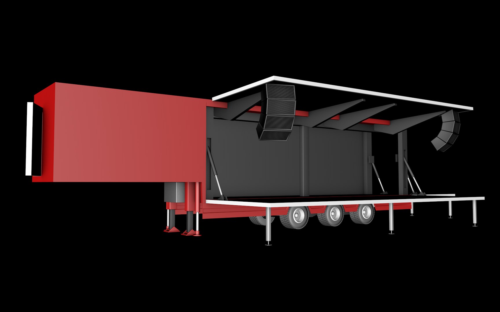 Stage Trailer 3D Model - TurboSquid 1276546