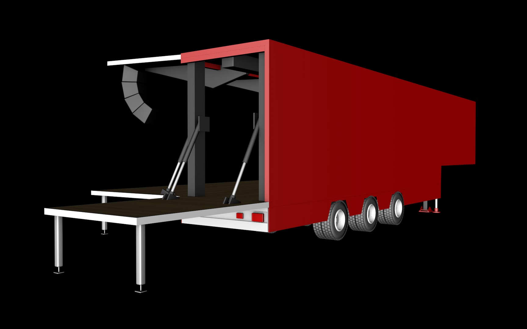 Stage Trailer 3D Model - TurboSquid 1276546