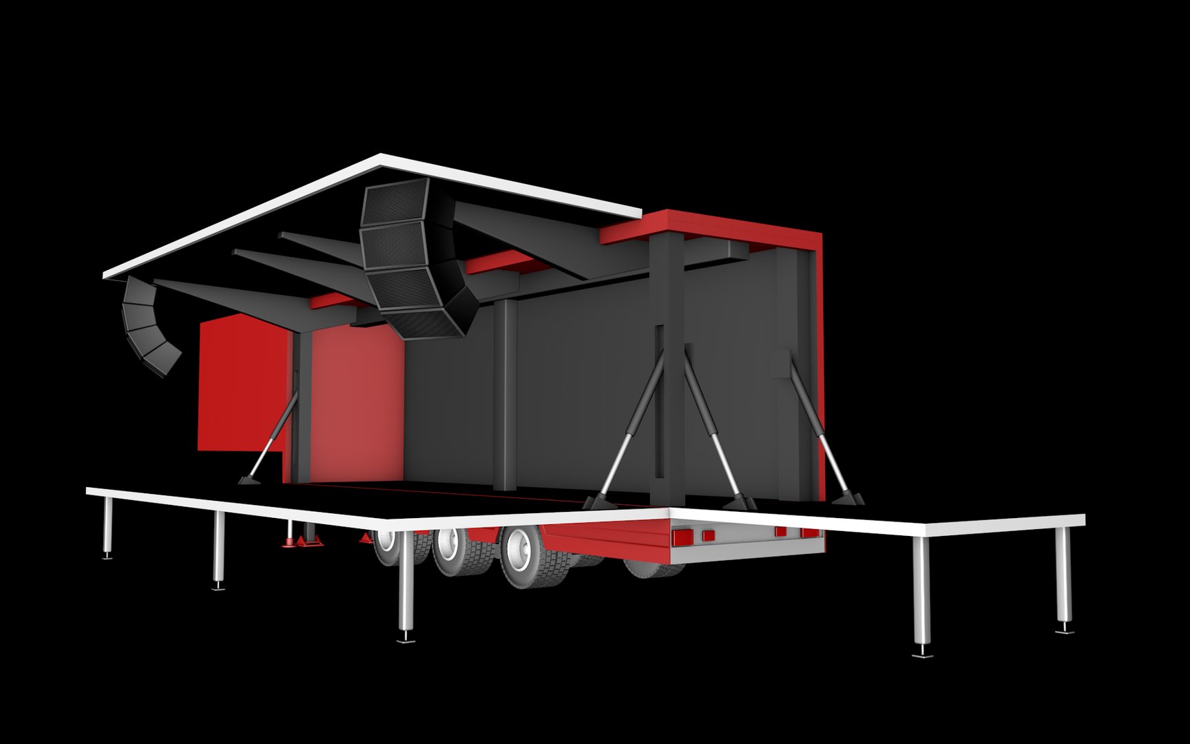 Stage Trailer 3D Model - TurboSquid 1276546