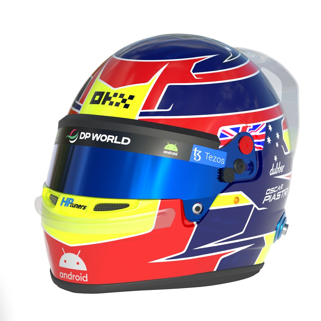 3D F1 Oscar Piastry Helmet 2023 Model - TurboSquid 2116357