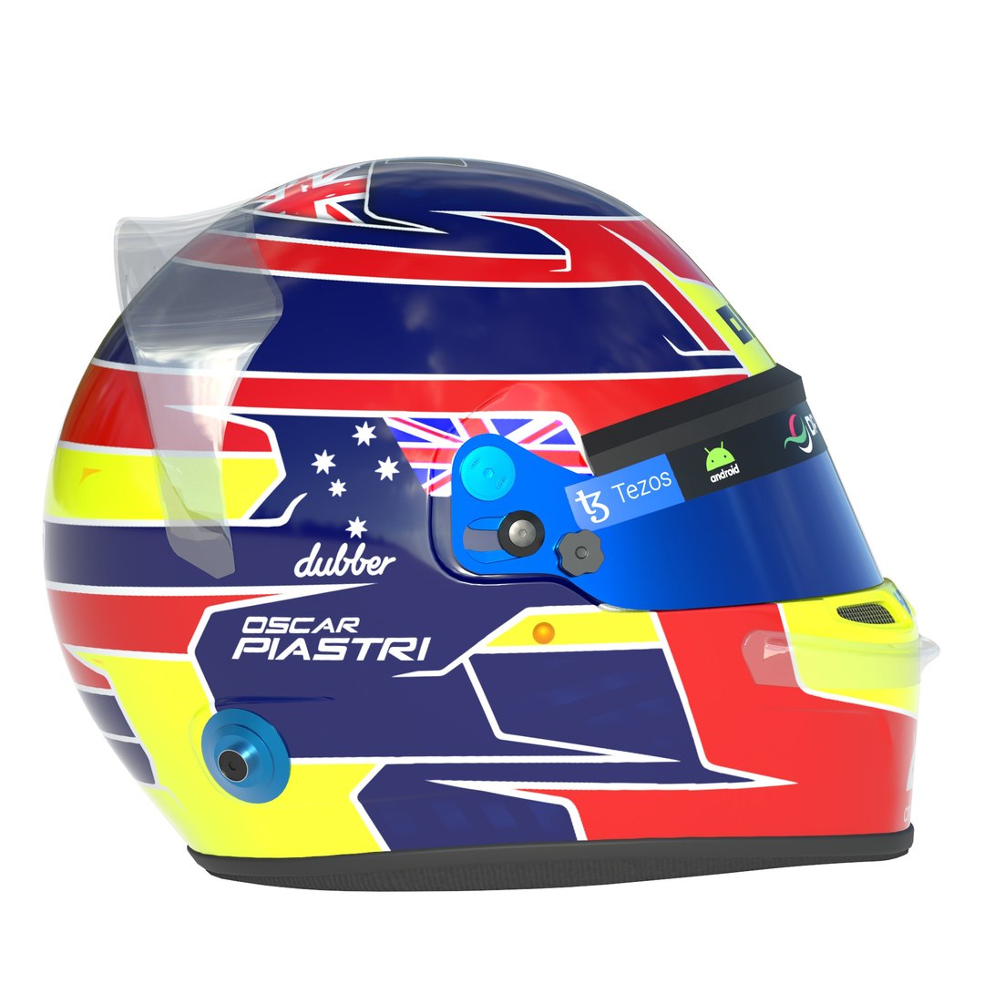 3D F1 Oscar Piastry Helmet 2023 Model - TurboSquid 2116357
