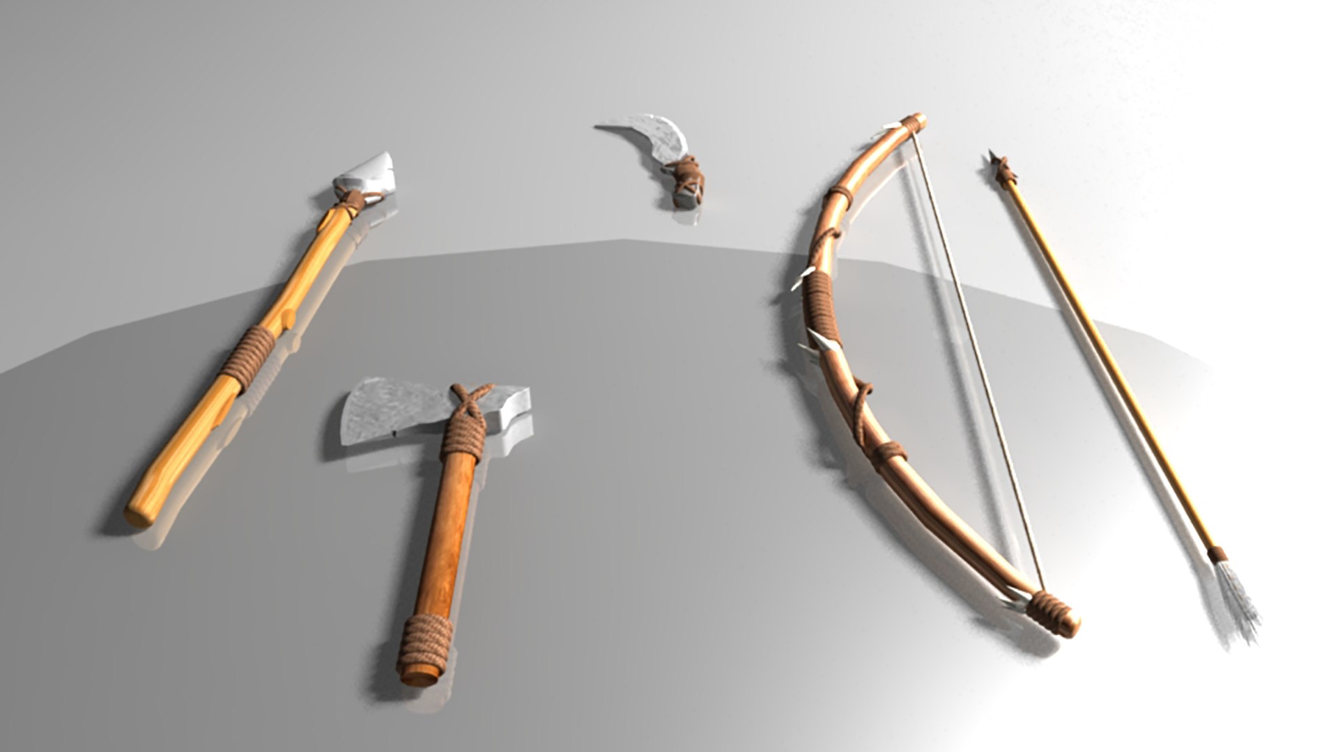 3D stoneage weapons model - TurboSquid 2045781