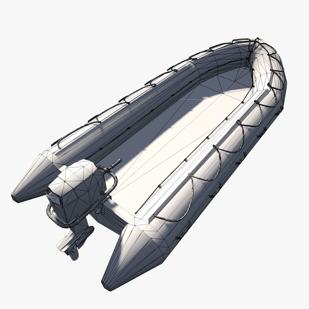 Combat Rubber Raiding Craft 3d Model