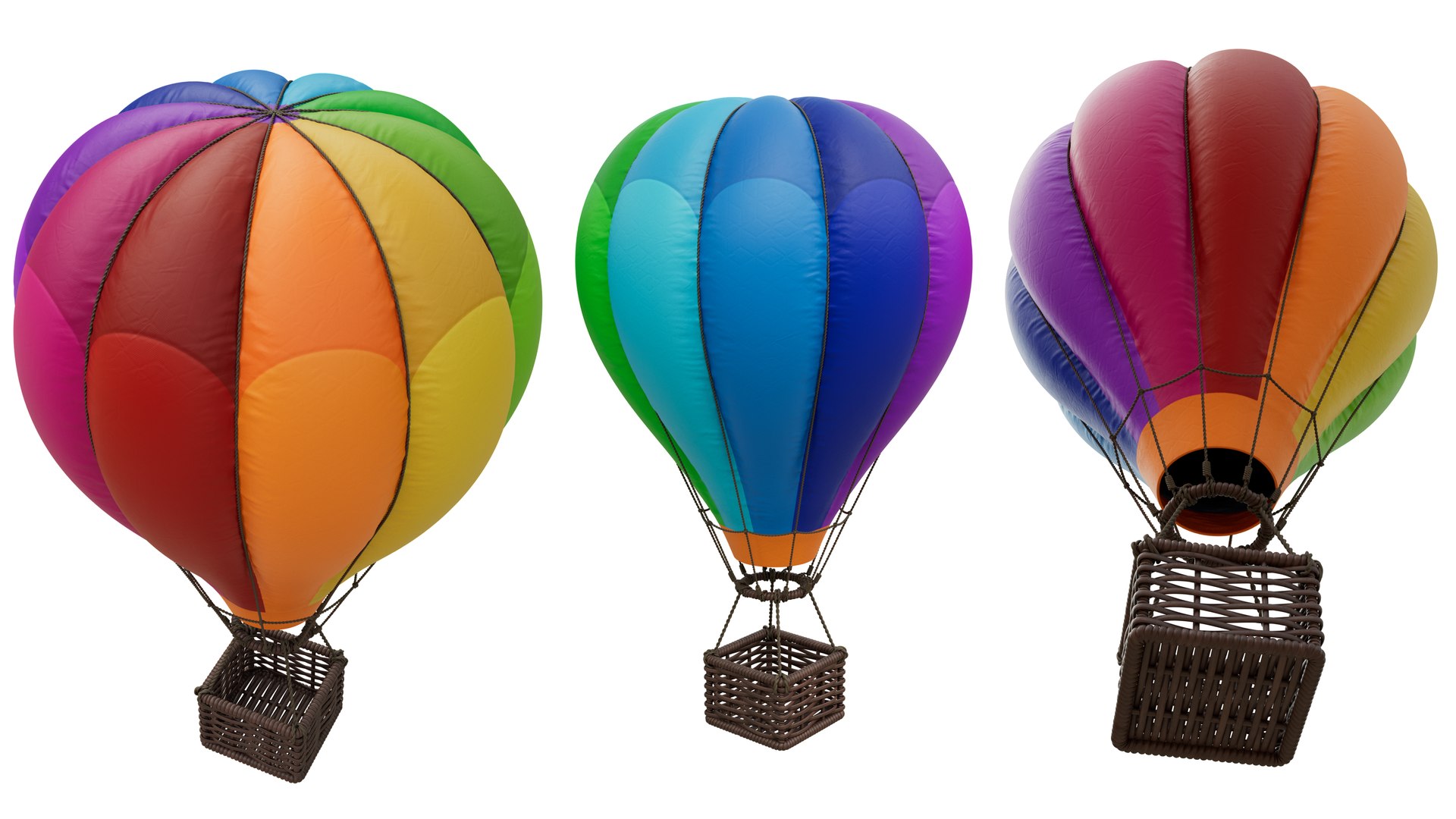 3D Stylized Hot Air Balloon - Production Ready - TurboSquid 1913246