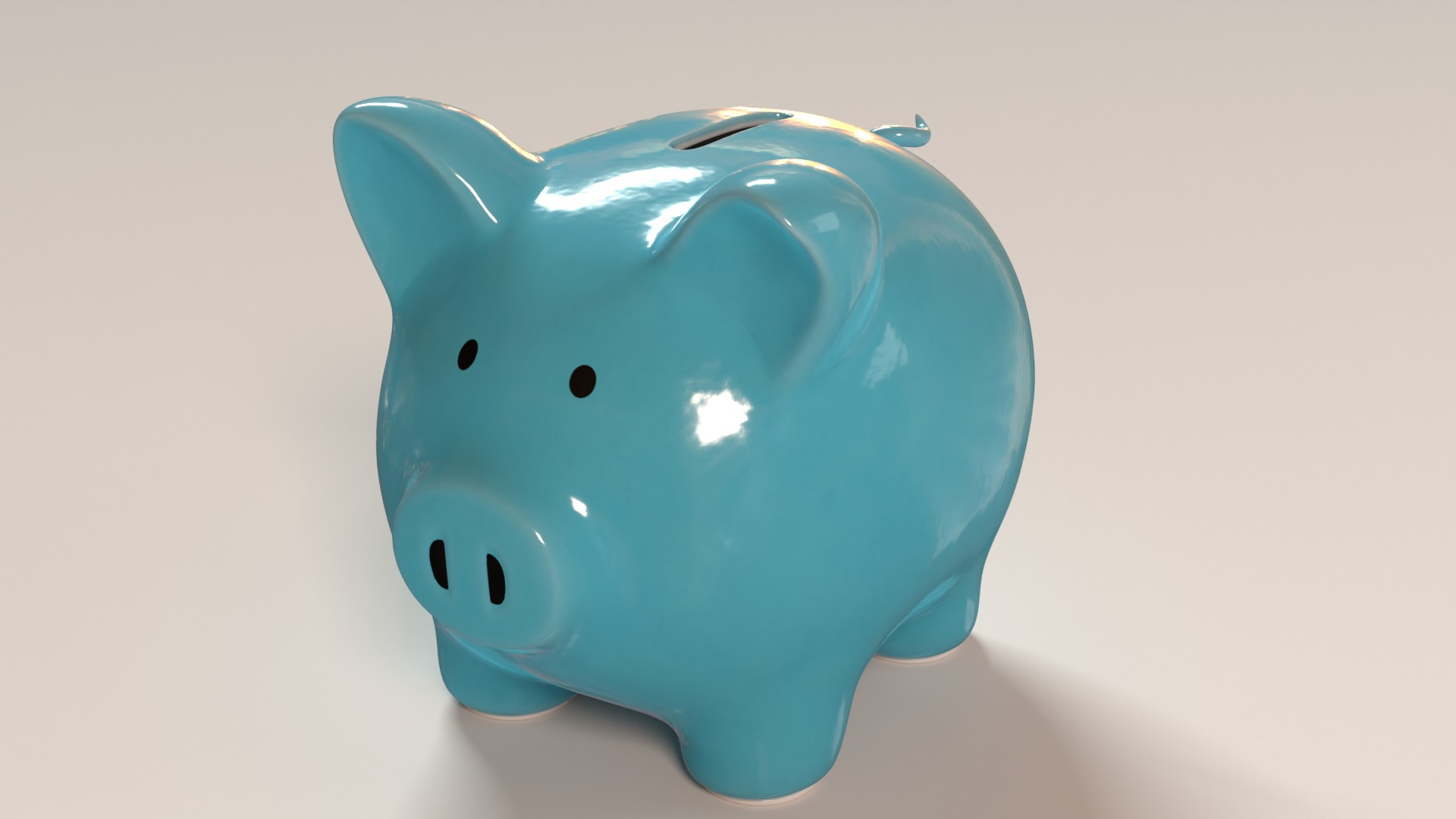 3D Piggy Bank Blue - TurboSquid 1812940