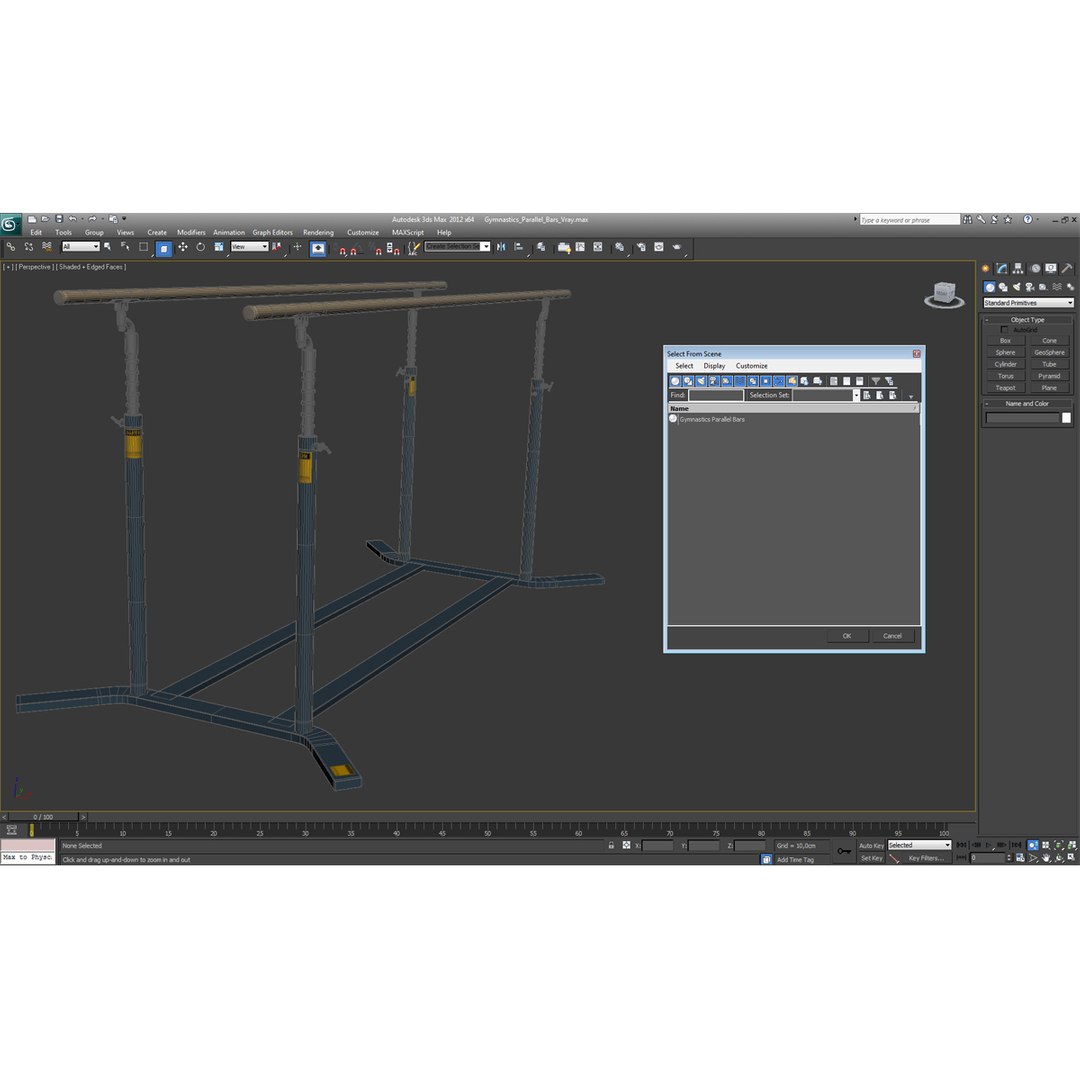 gymnastics parallel bars 3d max