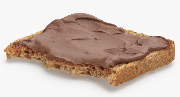 modelo 3d Tostadas con Chocolate Negro 03 Mordido - TurboSquid 2052867