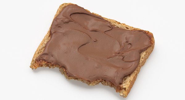 modelo 3d Tostadas con Chocolate Negro 03 Mordido - TurboSquid 2052867