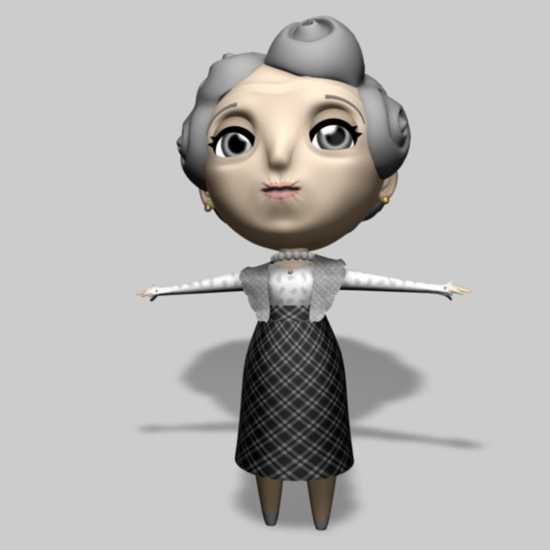 Old Lady 3d Model