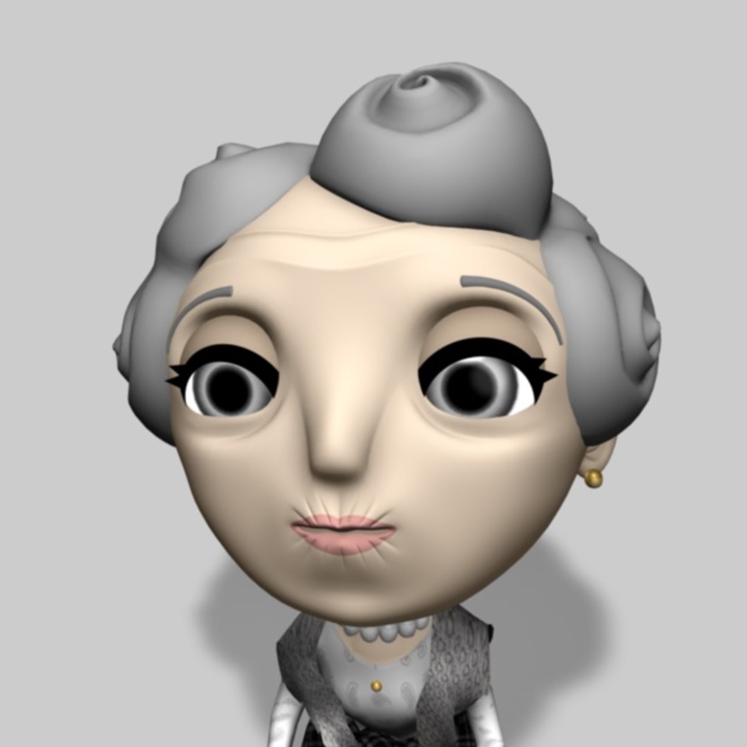 Old Lady 3d Model