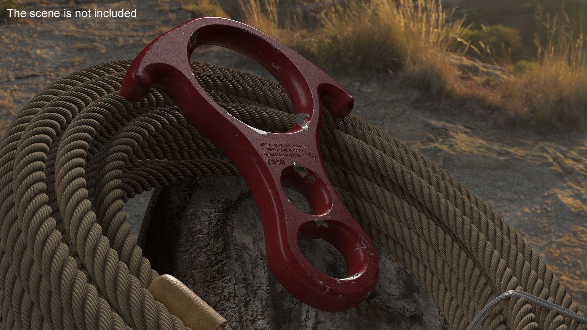 Rescue Figure Eight Belay NFPA Red Damaged 3D Model - TurboSquid 2190552