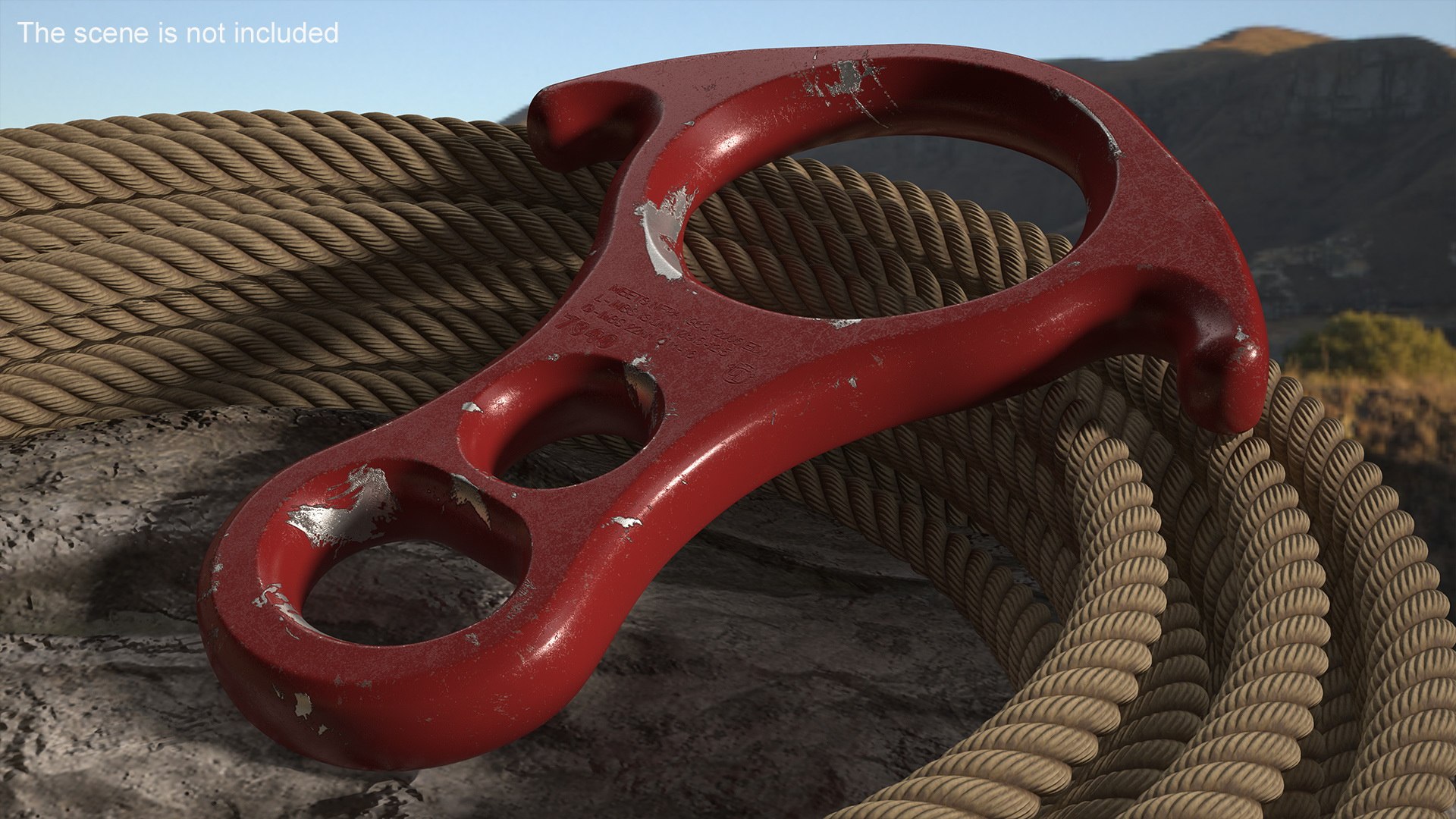 Rescue Figure Eight Belay NFPA Red Damaged 3D Model - TurboSquid 2190552