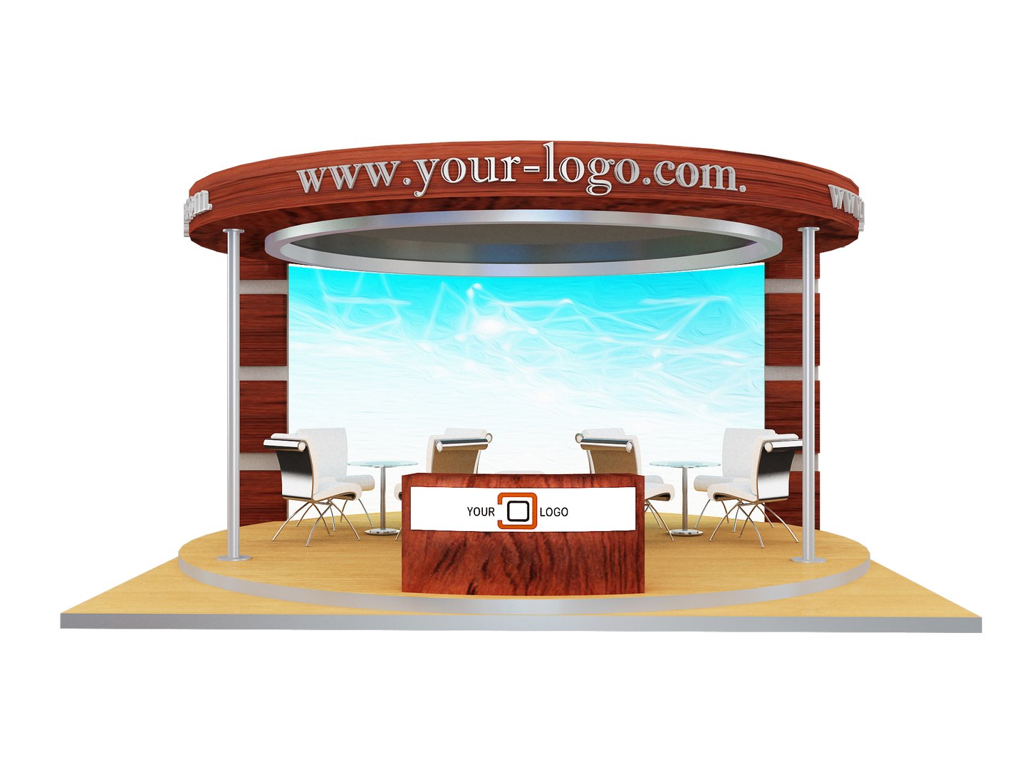 Booth Exhibition Stand C40 3D Model - TurboSquid 2144525