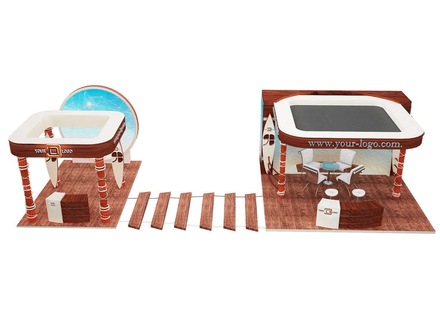 Booth Exhibition Stand C40 3D Model - TurboSquid 2144525