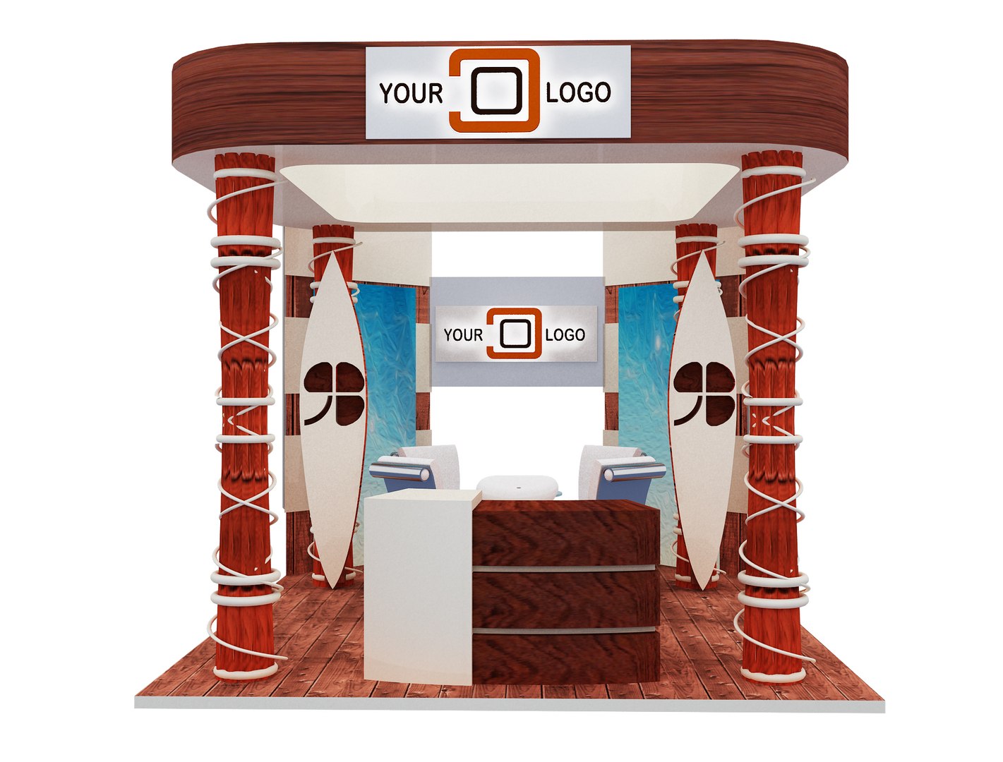 Booth Exhibition Stand C40 3D Model - TurboSquid 2144525