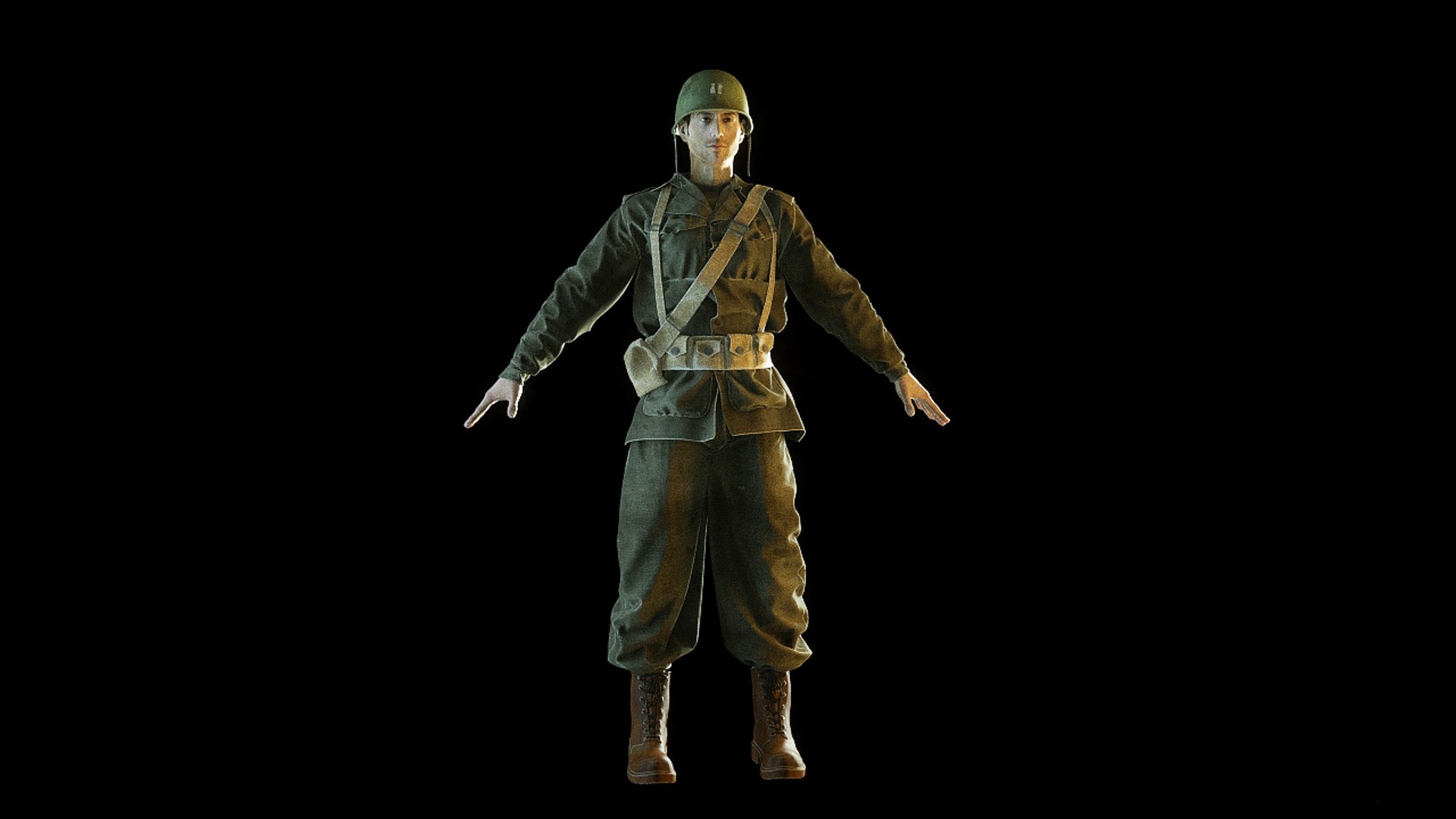 3d Obj Ww2 Soldier