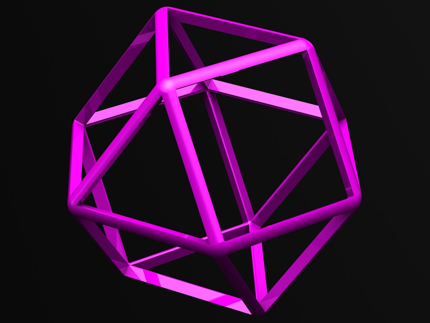 3d Wireframe Shape Cuboctahedron Model Turbosquid 2162206