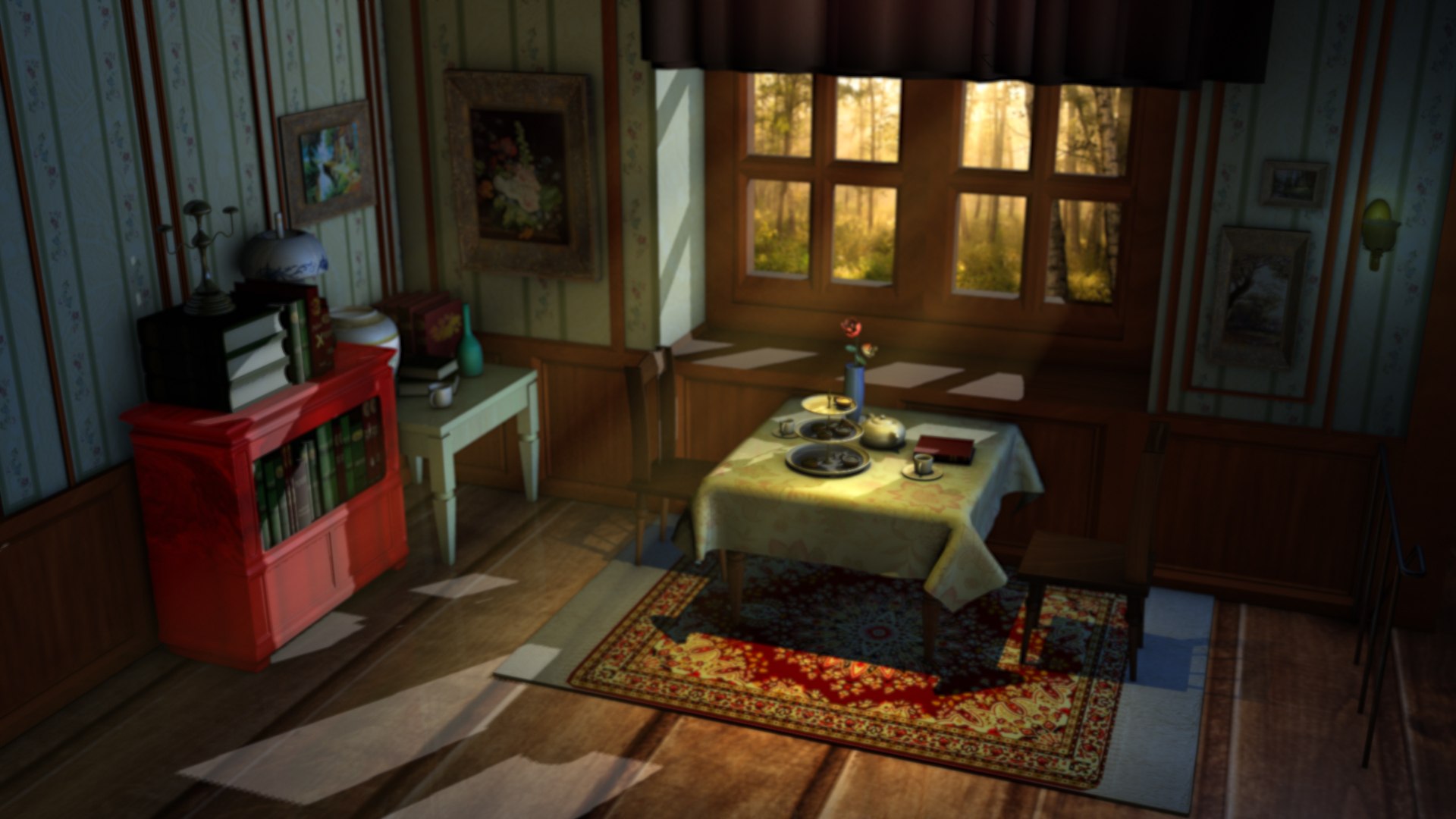 Indoor Scene Hut Table 3D Model - TurboSquid 1829625