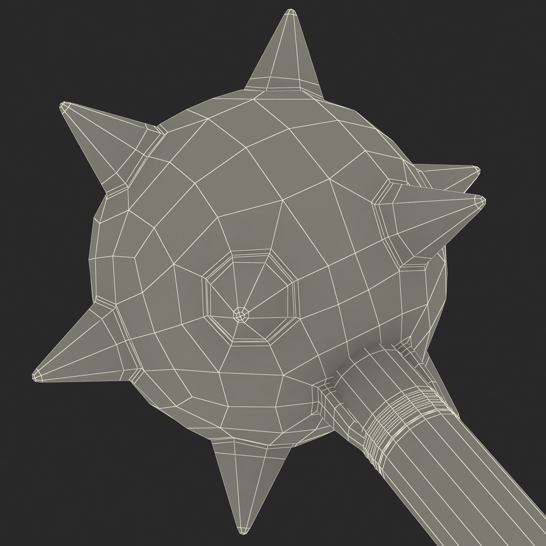 3d model medieval mace