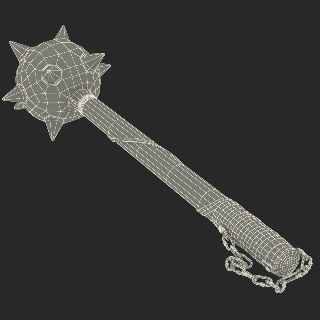 3d model medieval mace