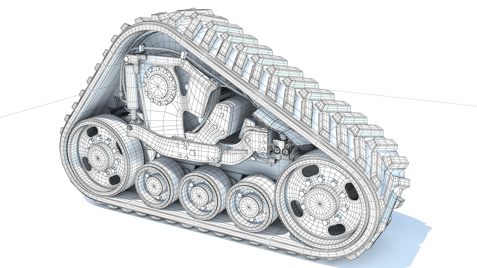 Bulldozer Excavator Track 3D Model - TurboSquid 1591413