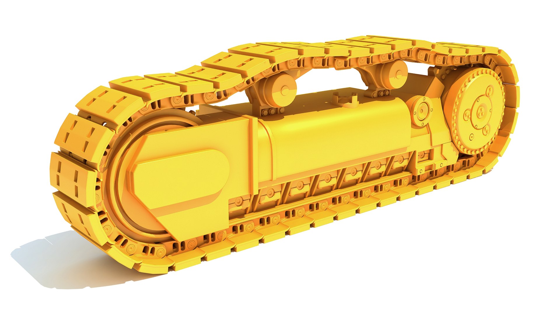 Bulldozer excavator track 3D model - TurboSquid 1591413