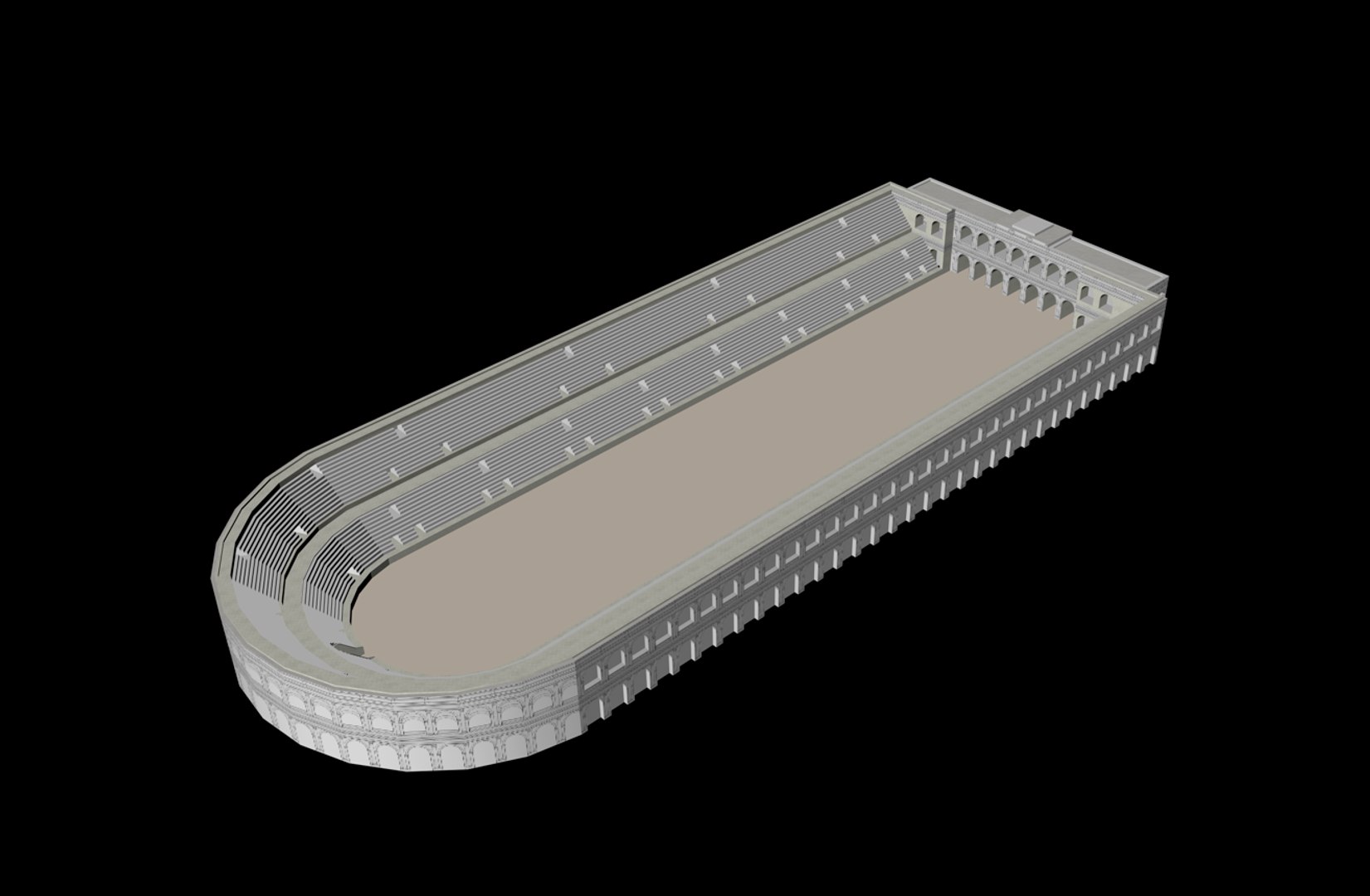 3d Ancient Roman Circus Stadium Model