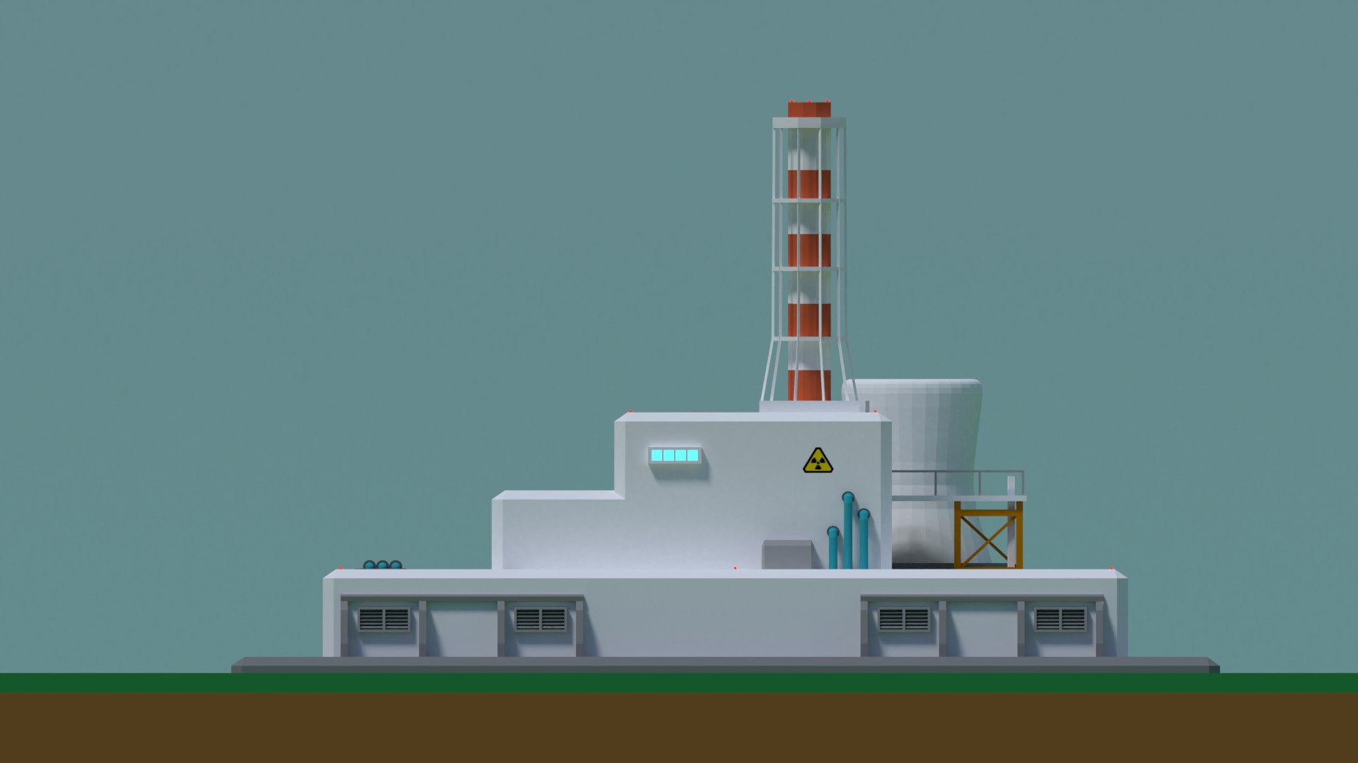 Free 3D Low-poly Nuclear Station - TurboSquid 1432179