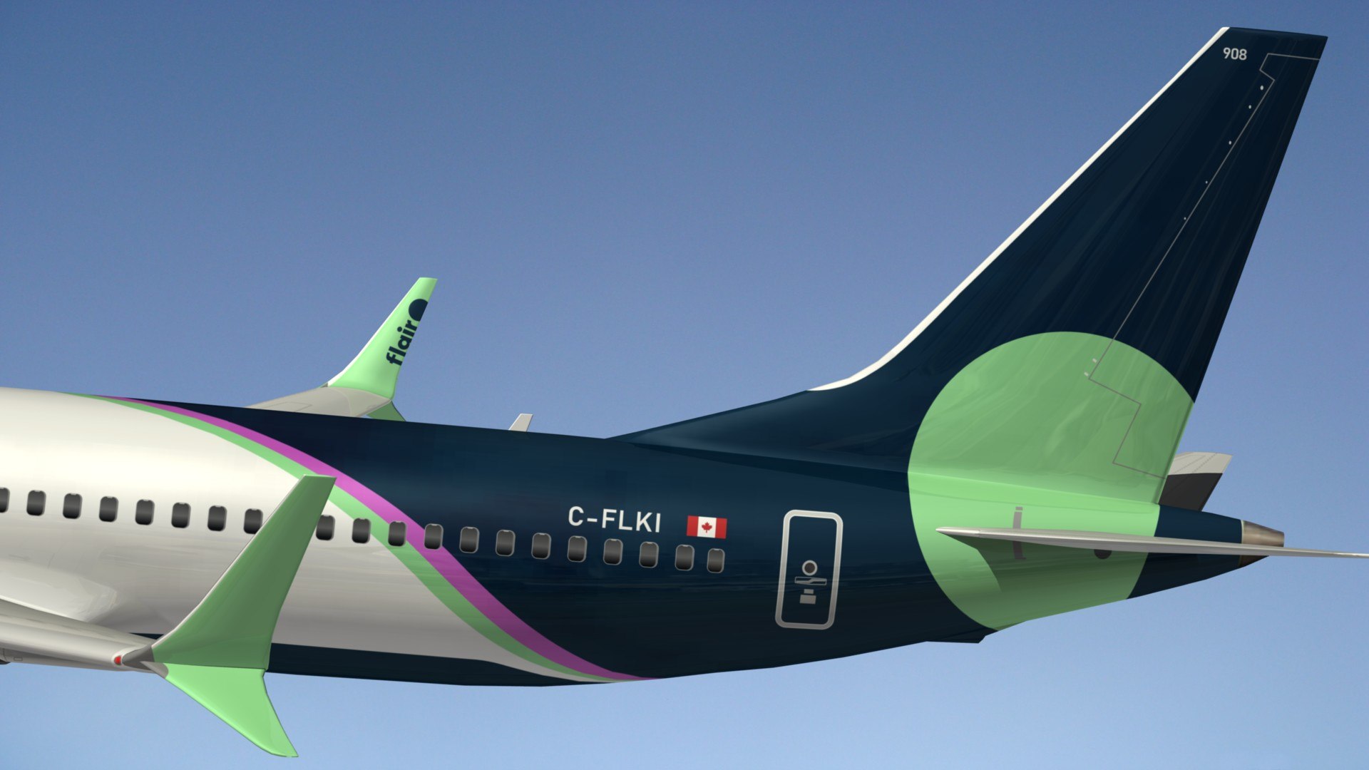 Boeing 737 Max Flair Airlines Model - TurboSquid 1819102
