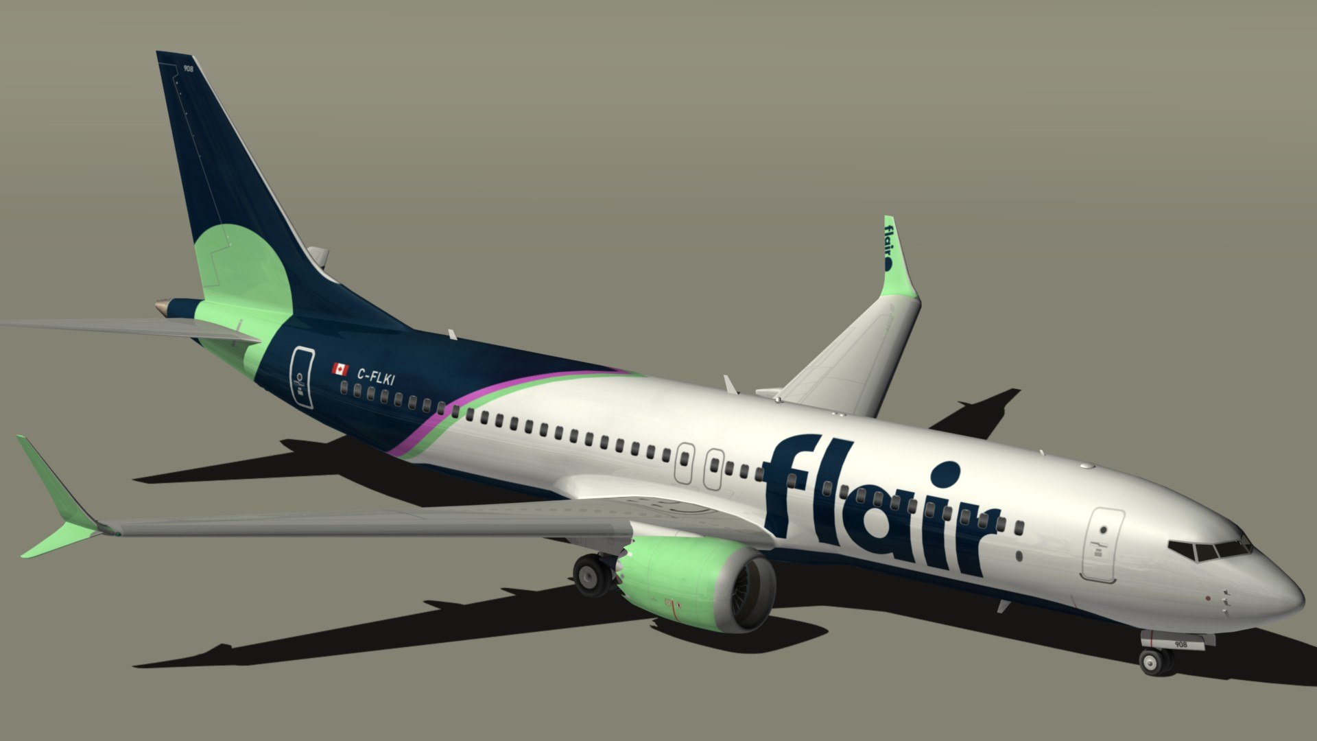 Boeing 737 Max Flair Airlines Model - TurboSquid 1819102