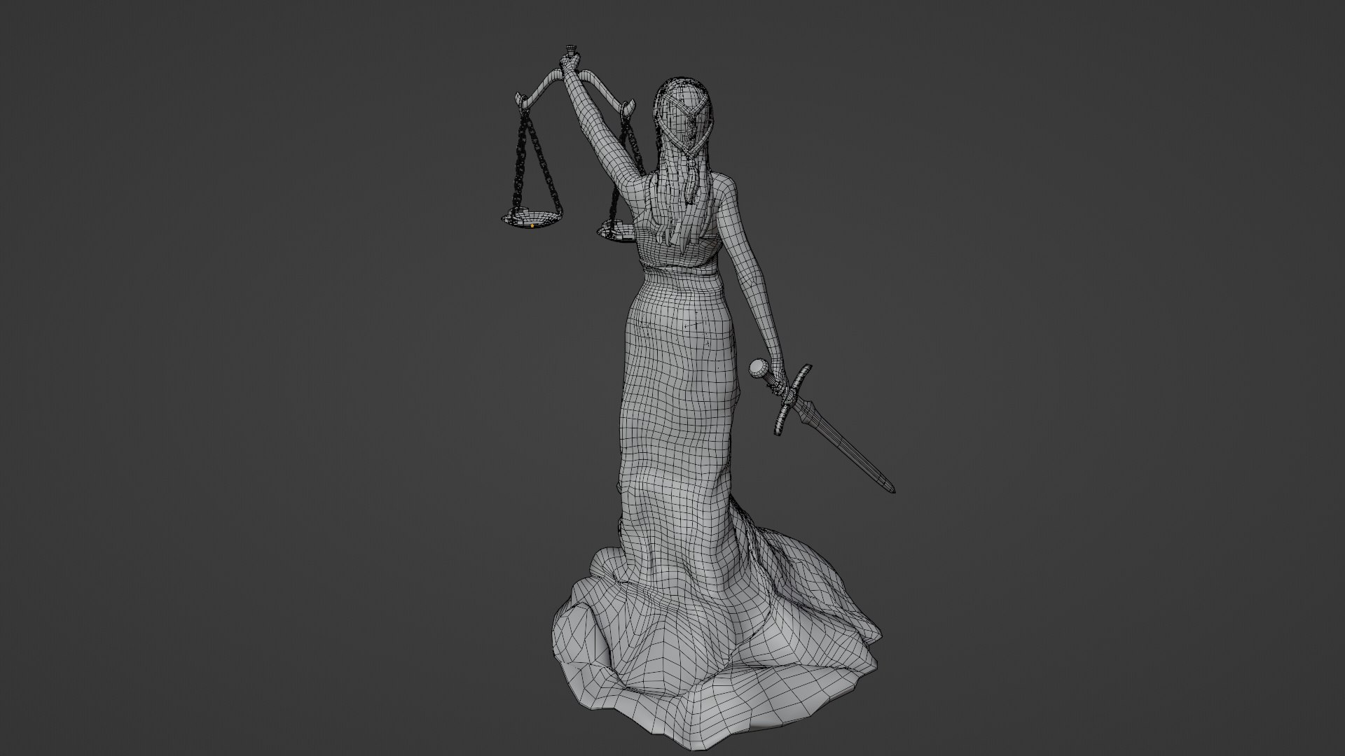 Lady Justice Statue 3D Model - TurboSquid 1965267