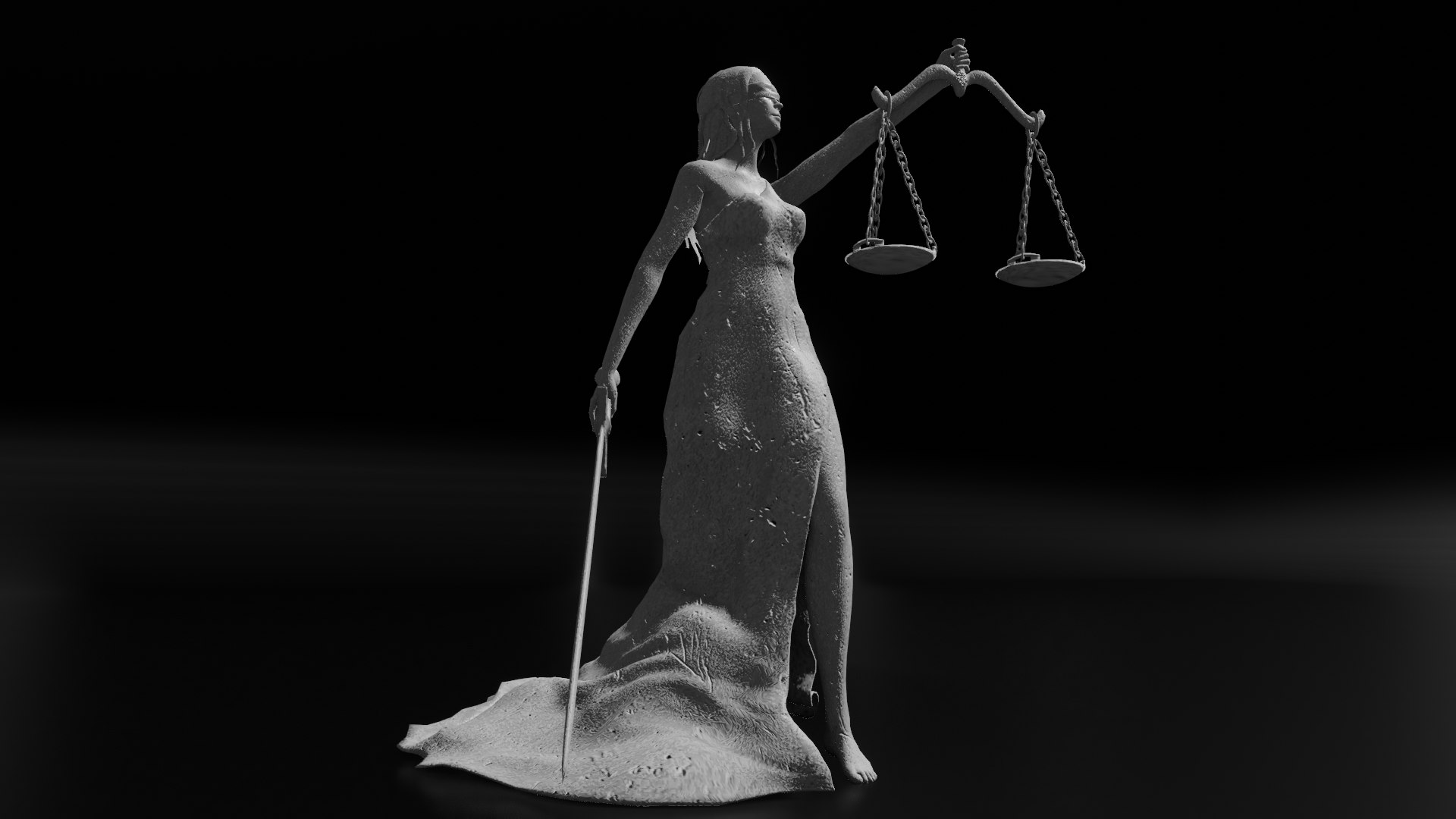 Lady Justice Statue 3D Model - TurboSquid 1965267