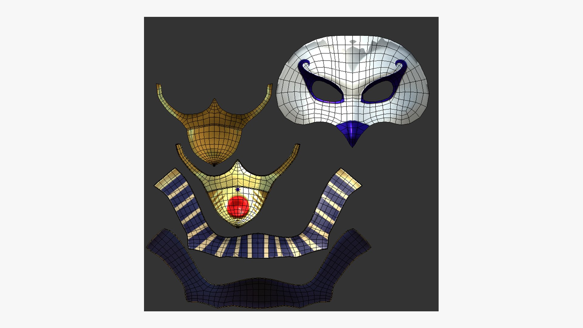 Ra Mask A01 - Egyptian Gods Character Clothing 3D Model - TurboSquid ...