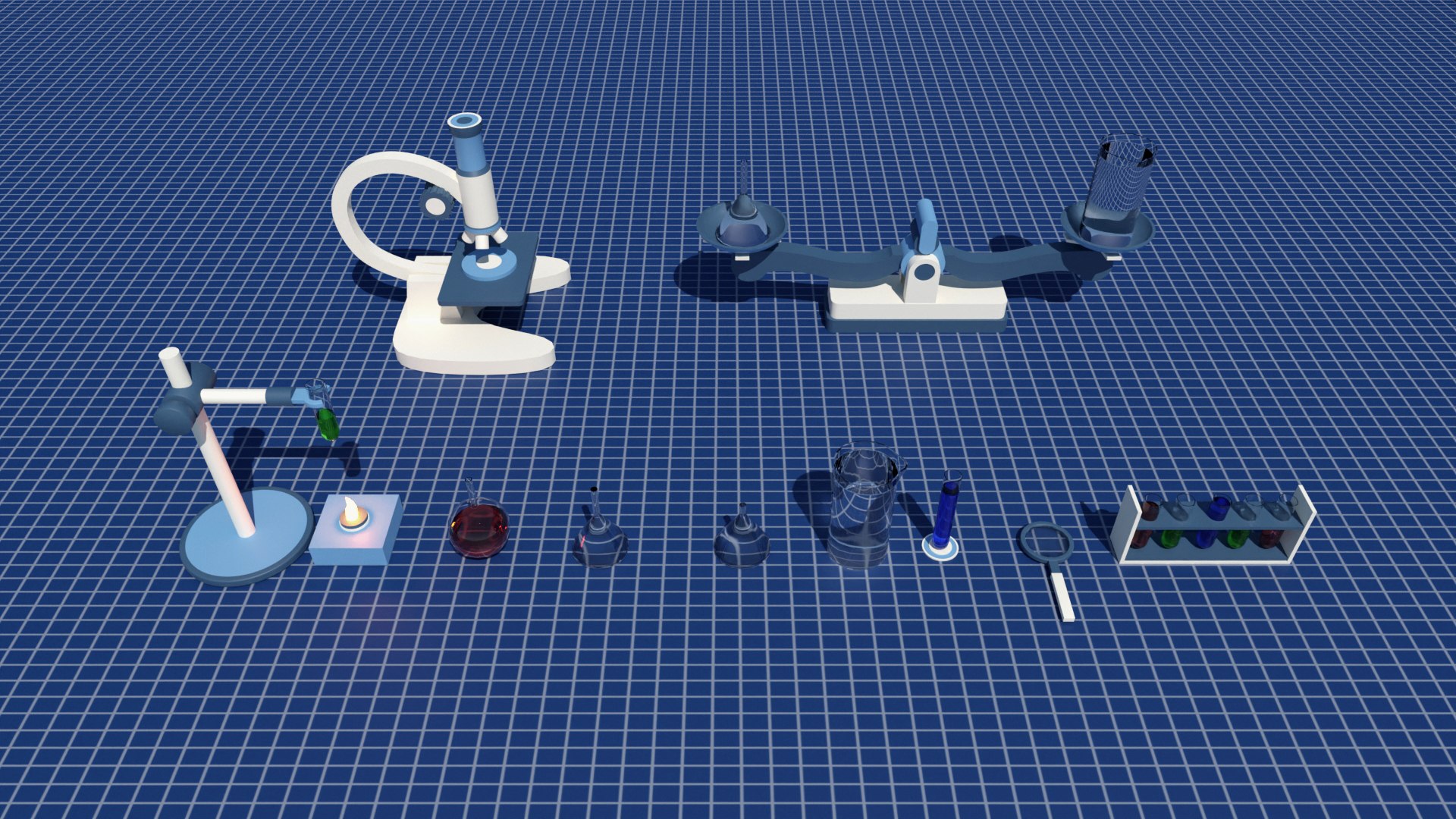 Sci Lab Equipments 3D Model - TurboSquid 1835189