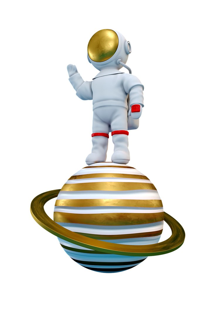 3D C4D Cartoon Space Day model - TurboSquid 2104747