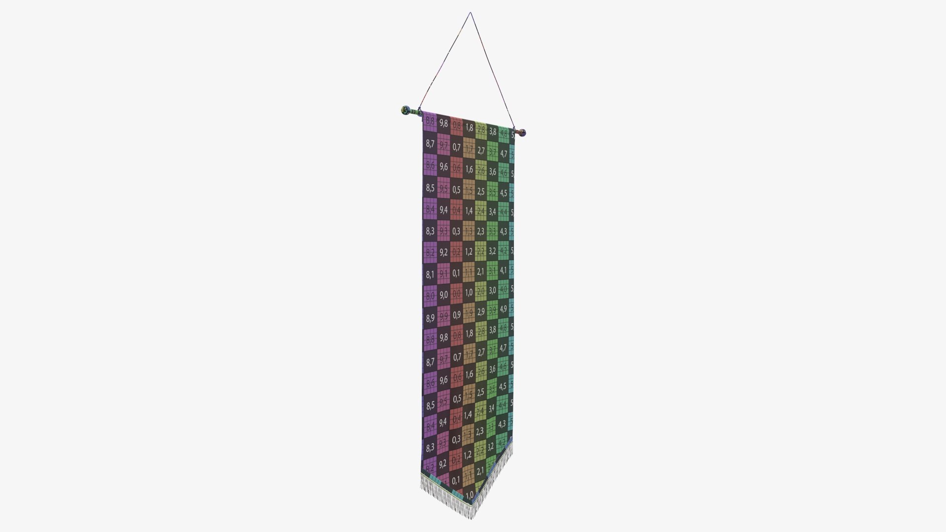 Tall Wall Pennant 3D Model - TurboSquid 1698712
