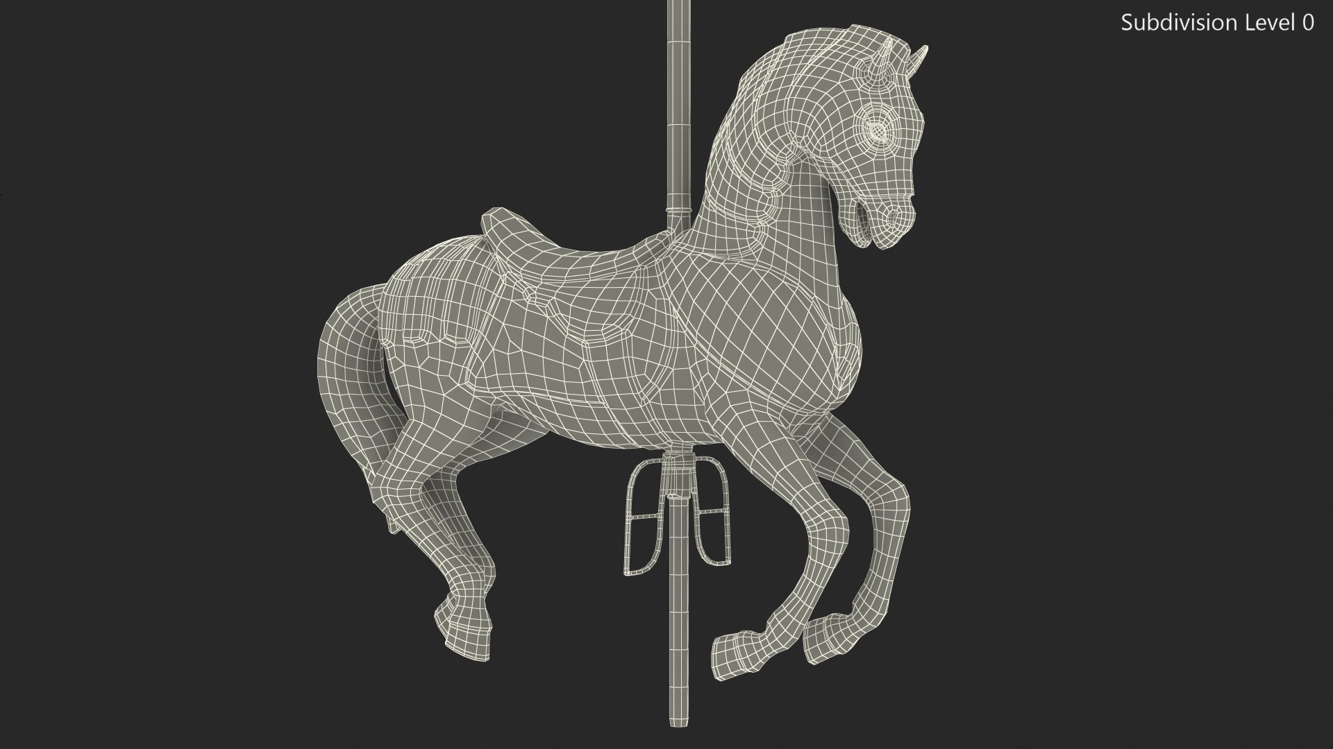 3D Carousel Horse Blue Model - TurboSquid 1598453