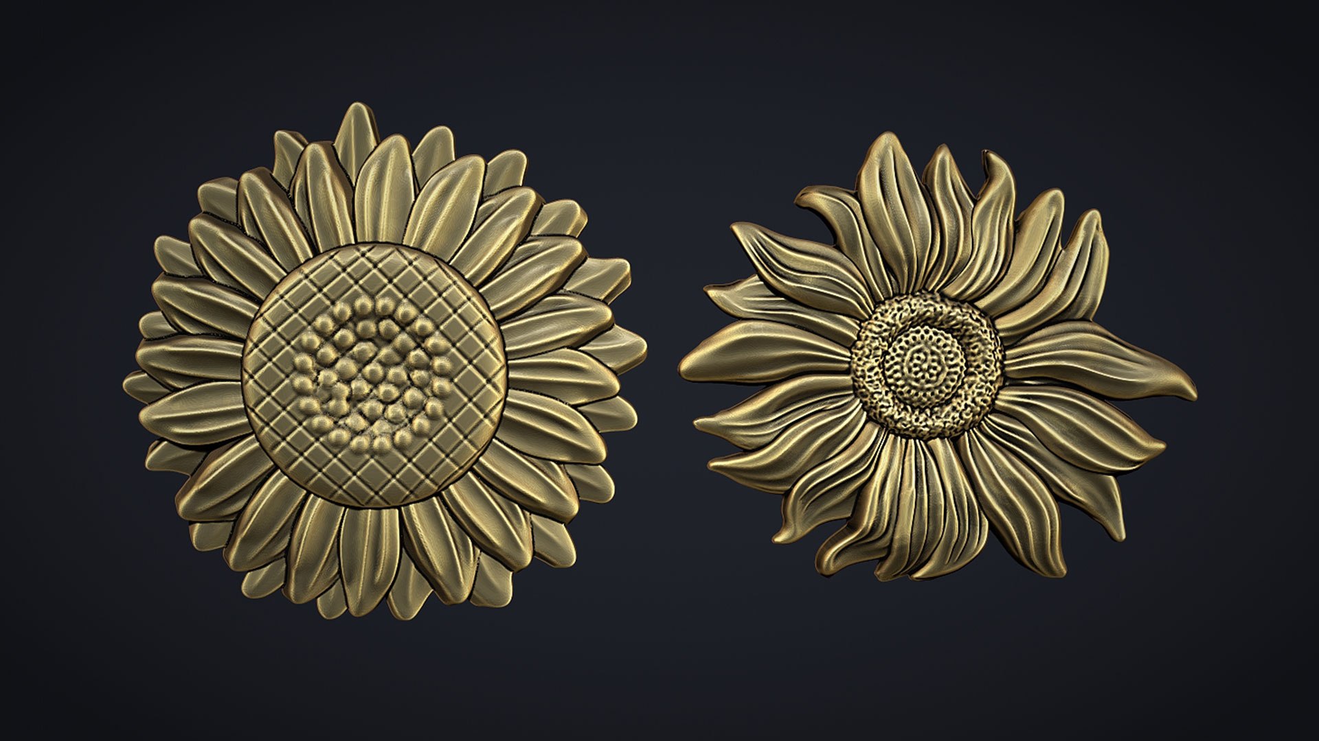 3D Sunflowers Bas Relief 3D Print Model - TurboSquid 2367434