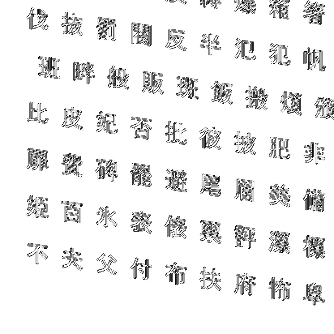 3D Chinese Ms Gothic Font - TurboSquid 1198969