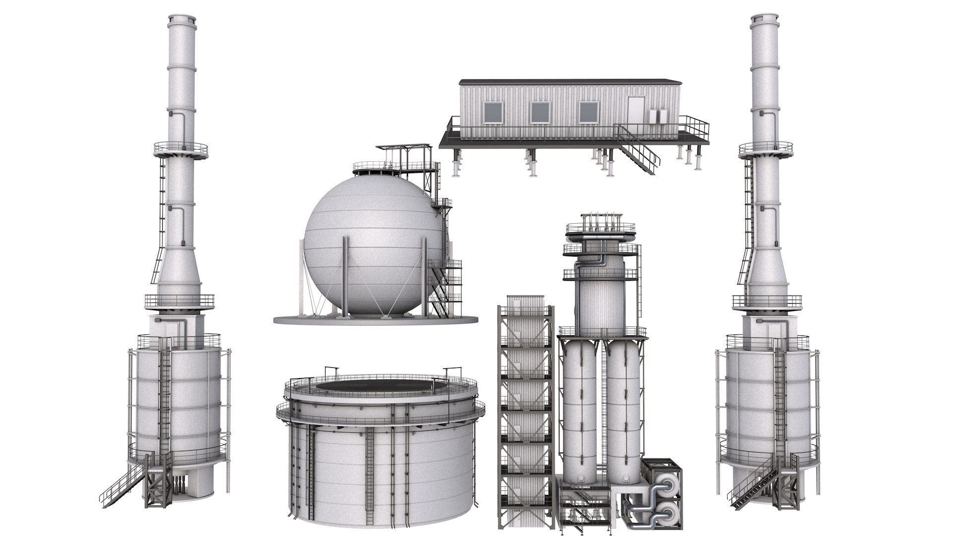 3D model Refinery Modules collection - TurboSquid 1876428