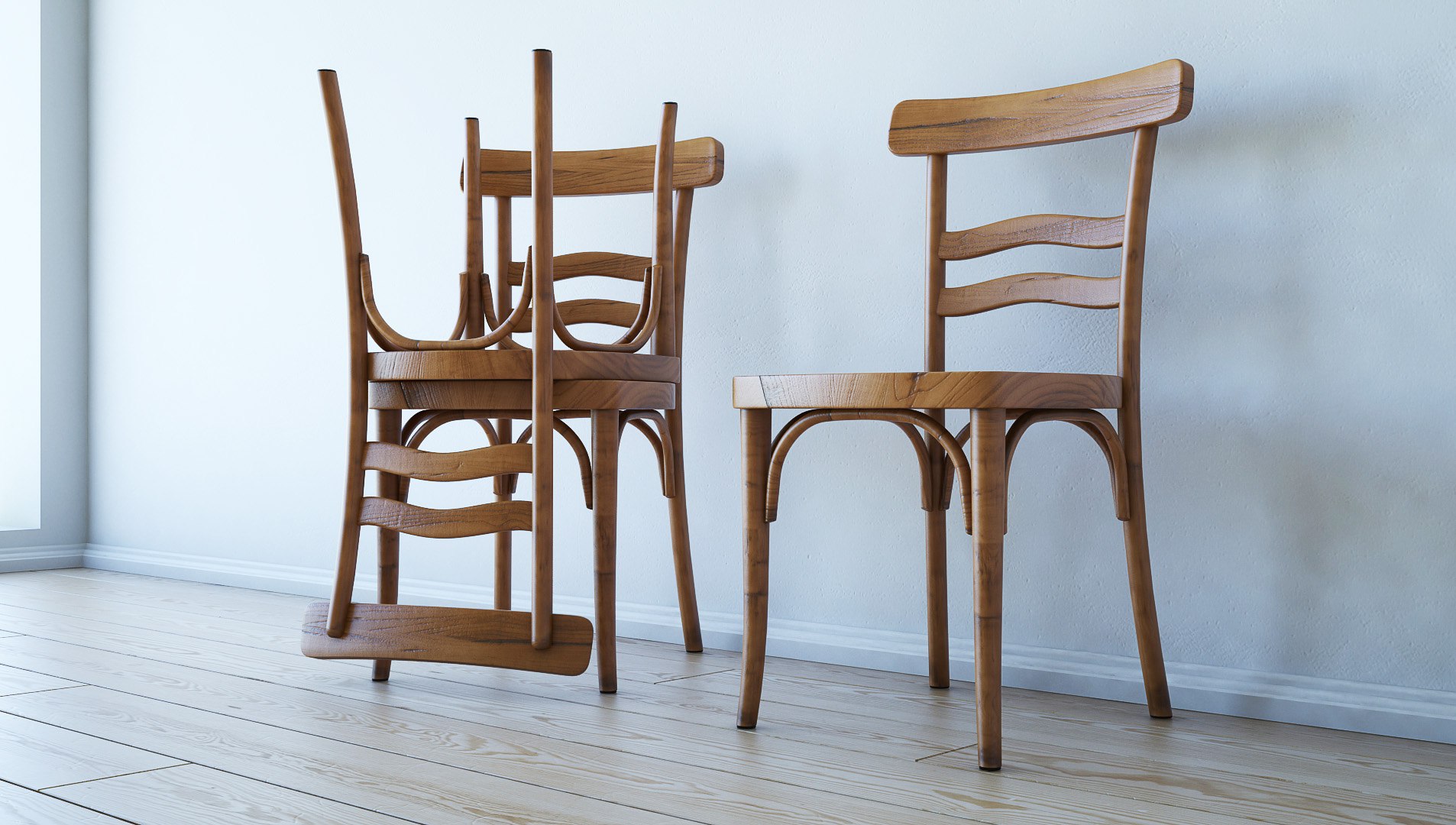 chair interior scene 3d model