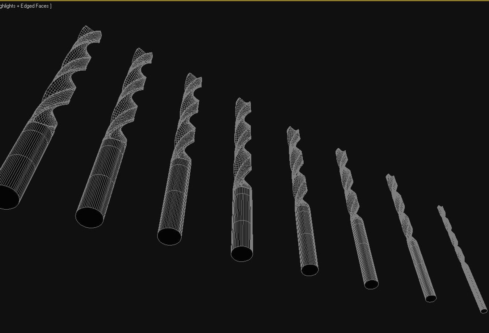 Drill Bit Hss Series 3d Model
