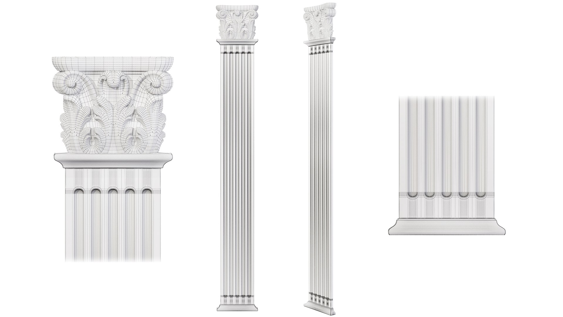3D Classic Pilaster 01 Model - TurboSquid 2067758