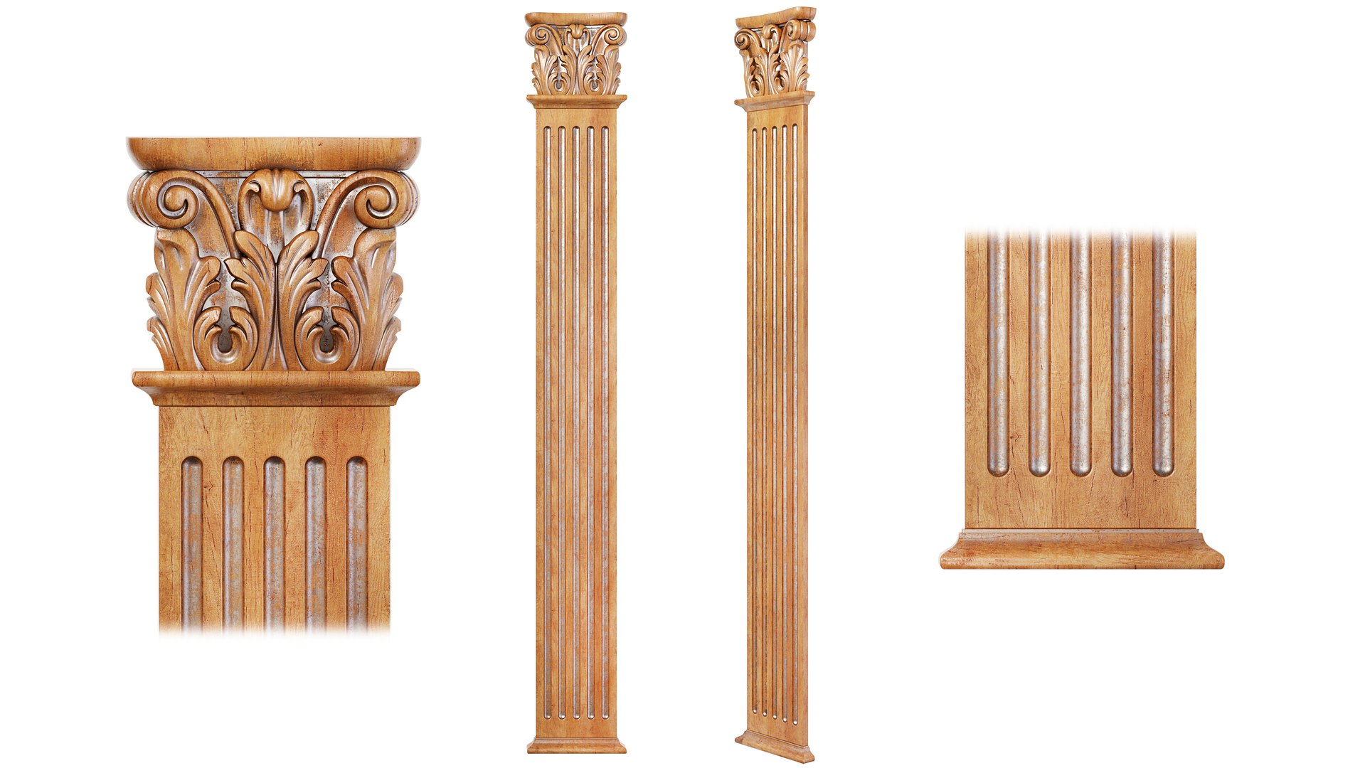 3D Classic Pilaster 01 Model - TurboSquid 2067758