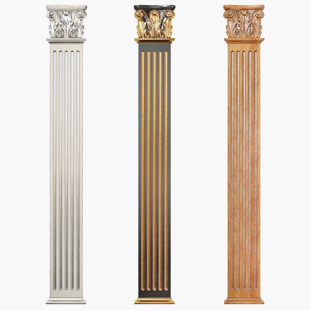 3D Classic Pilaster 01 Model - TurboSquid 2067758