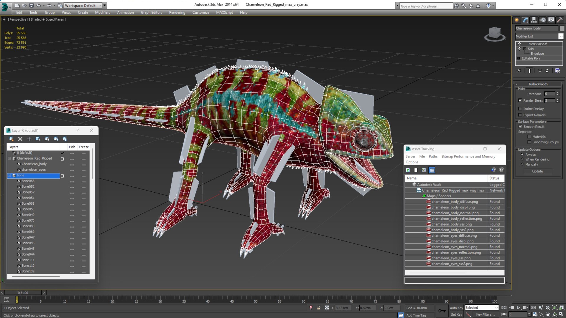 3D Chameleon Red Rigged - TurboSquid 2062984